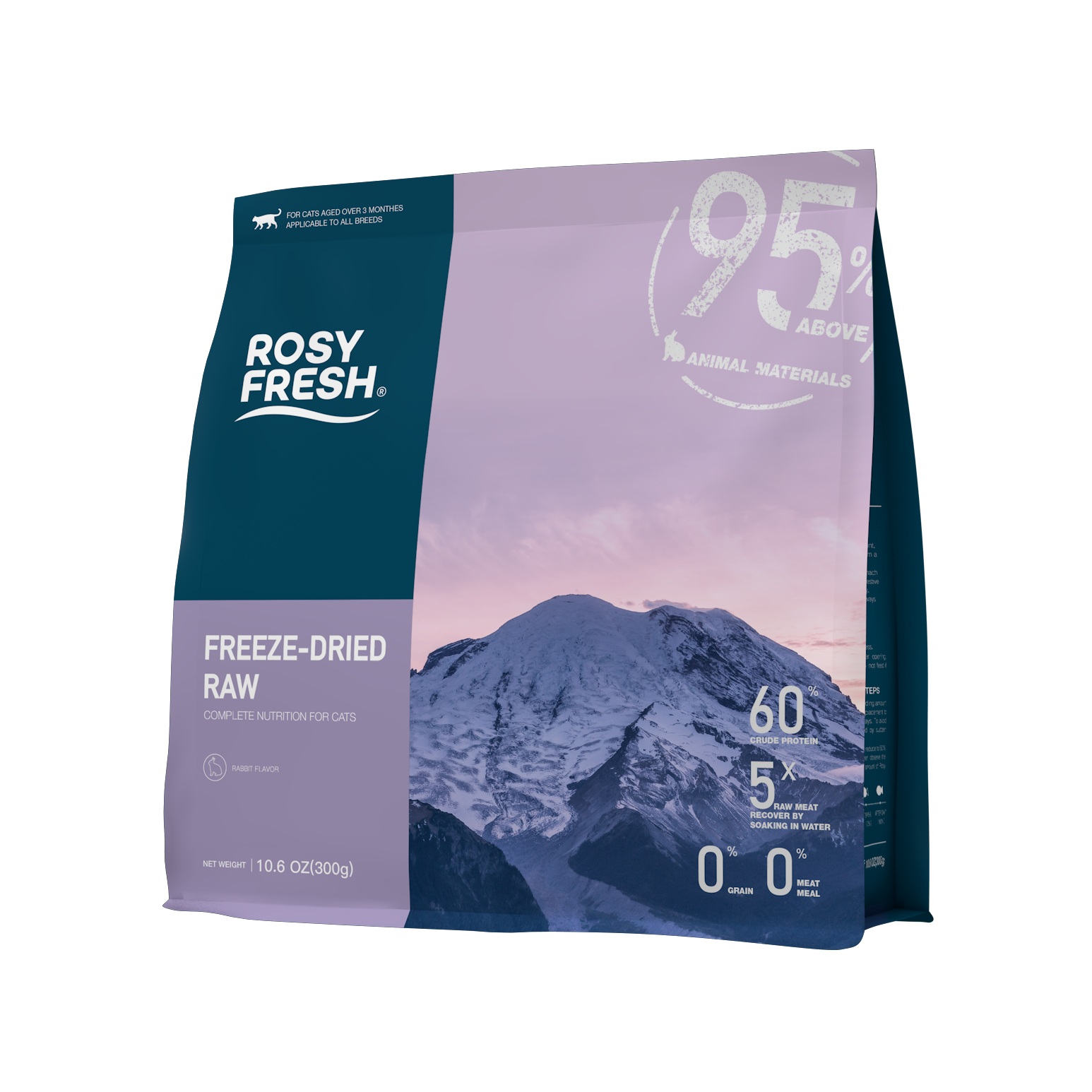 FREEZE-DRIED RAW FOR CAT 300g - Rabbit Flavour – Rosy Fresh